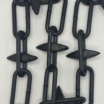 Buy Black Steel Chain Diamond Spiked Alternate Links – English Chain Direct